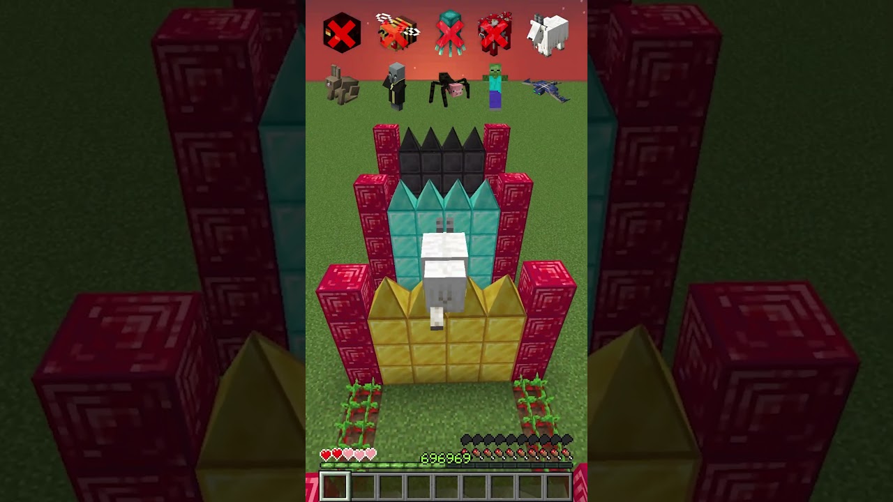 Spike Fence vs Mobs Challenge #minecraft #shorts #meme - Minecraft videos