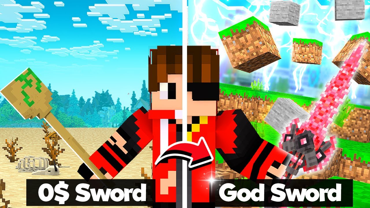Upgrading $1 Sword to $1,000,000 GOD Sword in Minecraft !!! - Minecraft ...