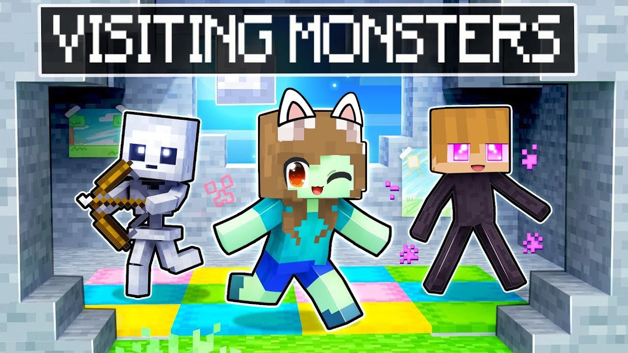 Visiting MONSTERS on a Minecraft SCHOOL Fieldtrip! - Minecraft videos