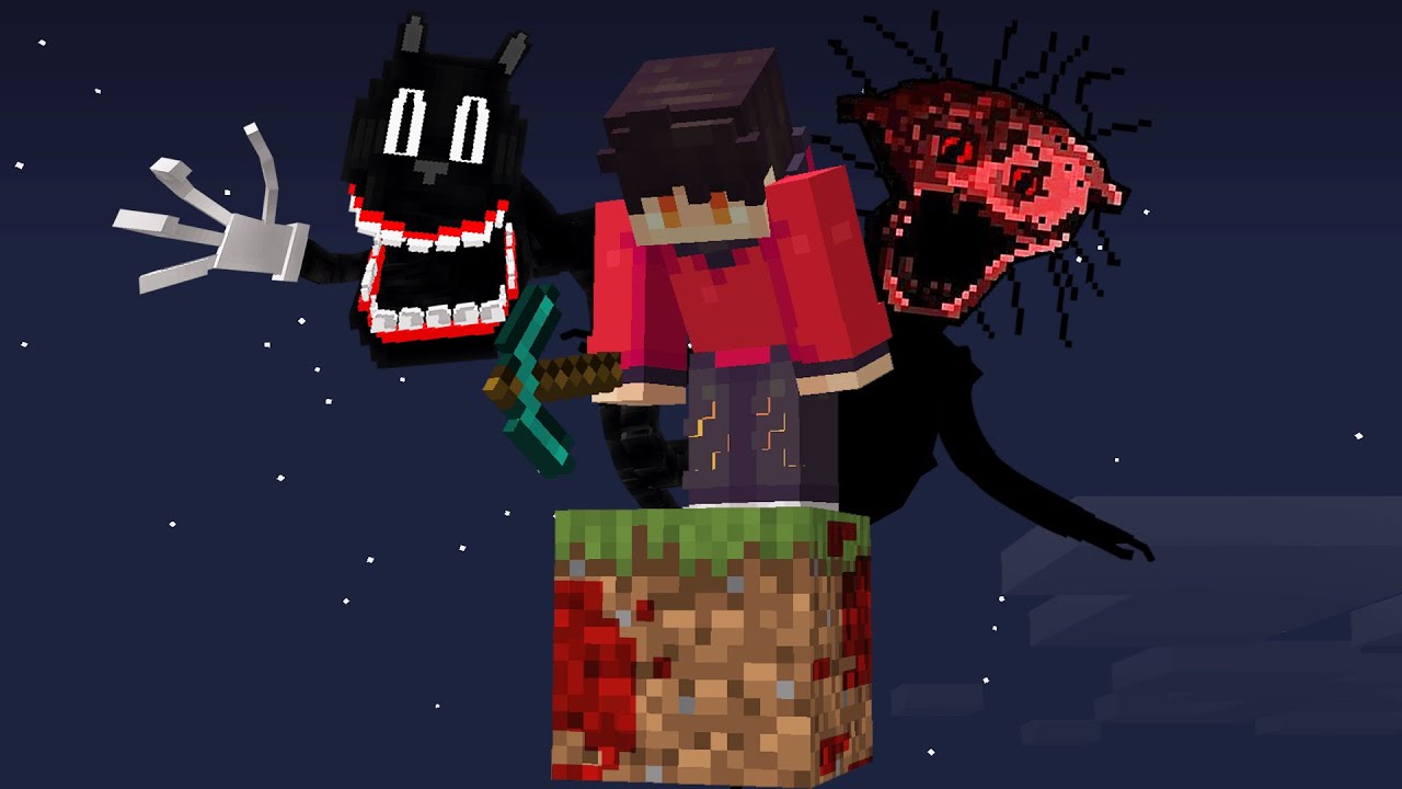 We Survived ONE BLOCK with EVERY DWELLER in Minecraft.. - Minecraft videos