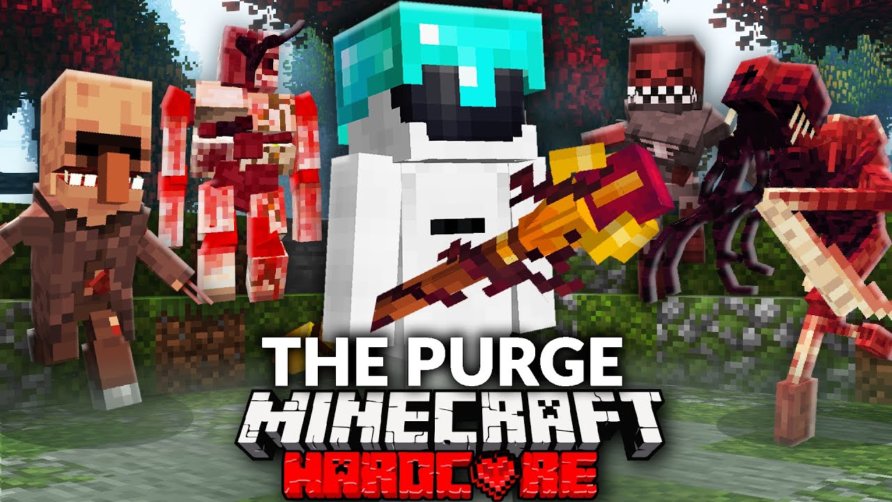 100 Players Simulate Minecraft's Scariest Purge - Minecraft videos