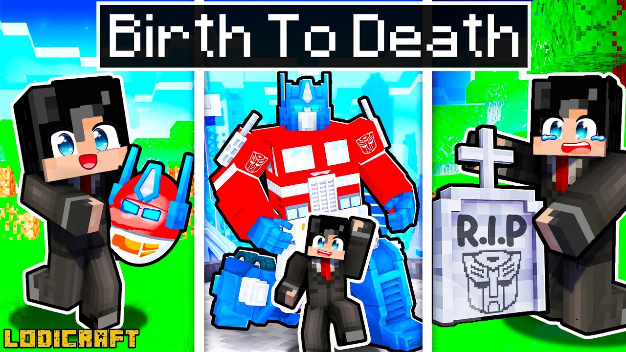 BIRTH to DEATH of a TRANSFORMER in Minecraft! - Minecraft videos