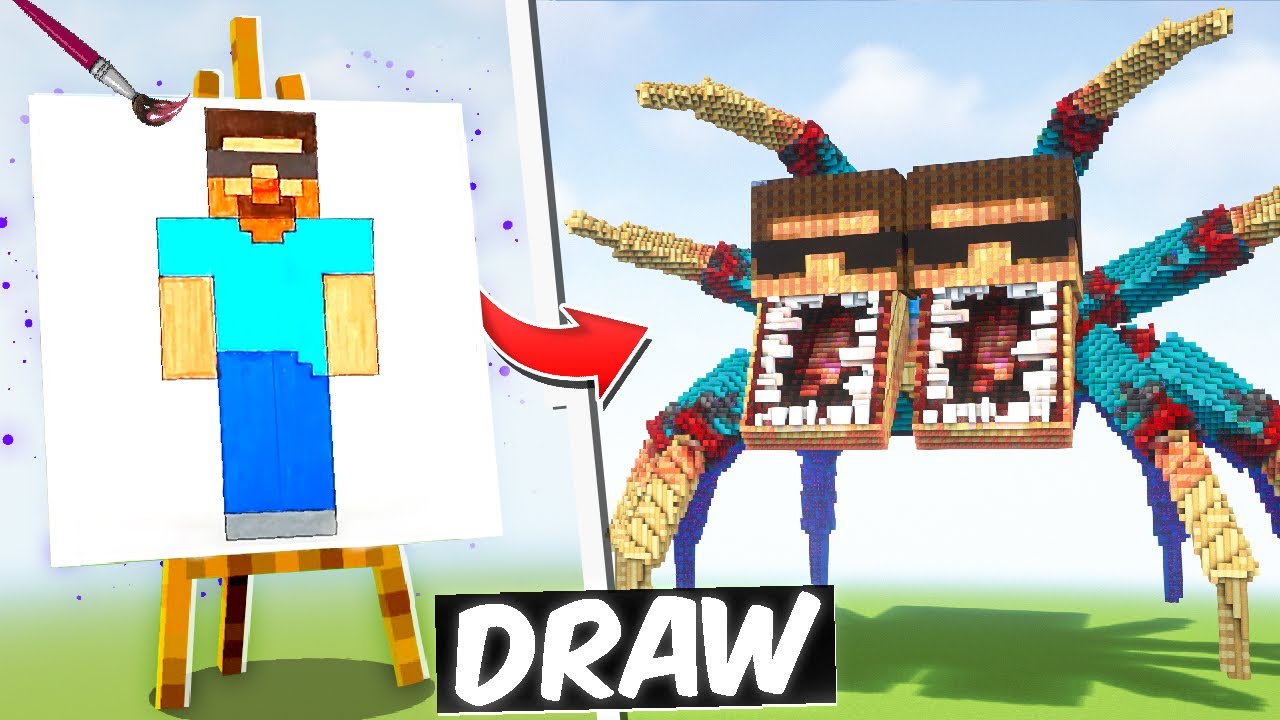 DRAWING SCARY BUILD BATTLE IN MINECRAFT with @ProBoiz95 [EPISODE 21 ...