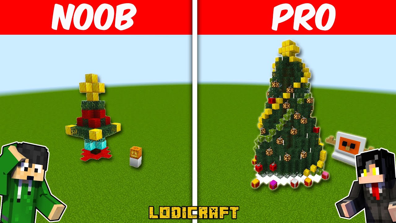 ESONI vs CLYDE: CHRISTMAS TREE BUILD CHALLENGE in Minecraft ...