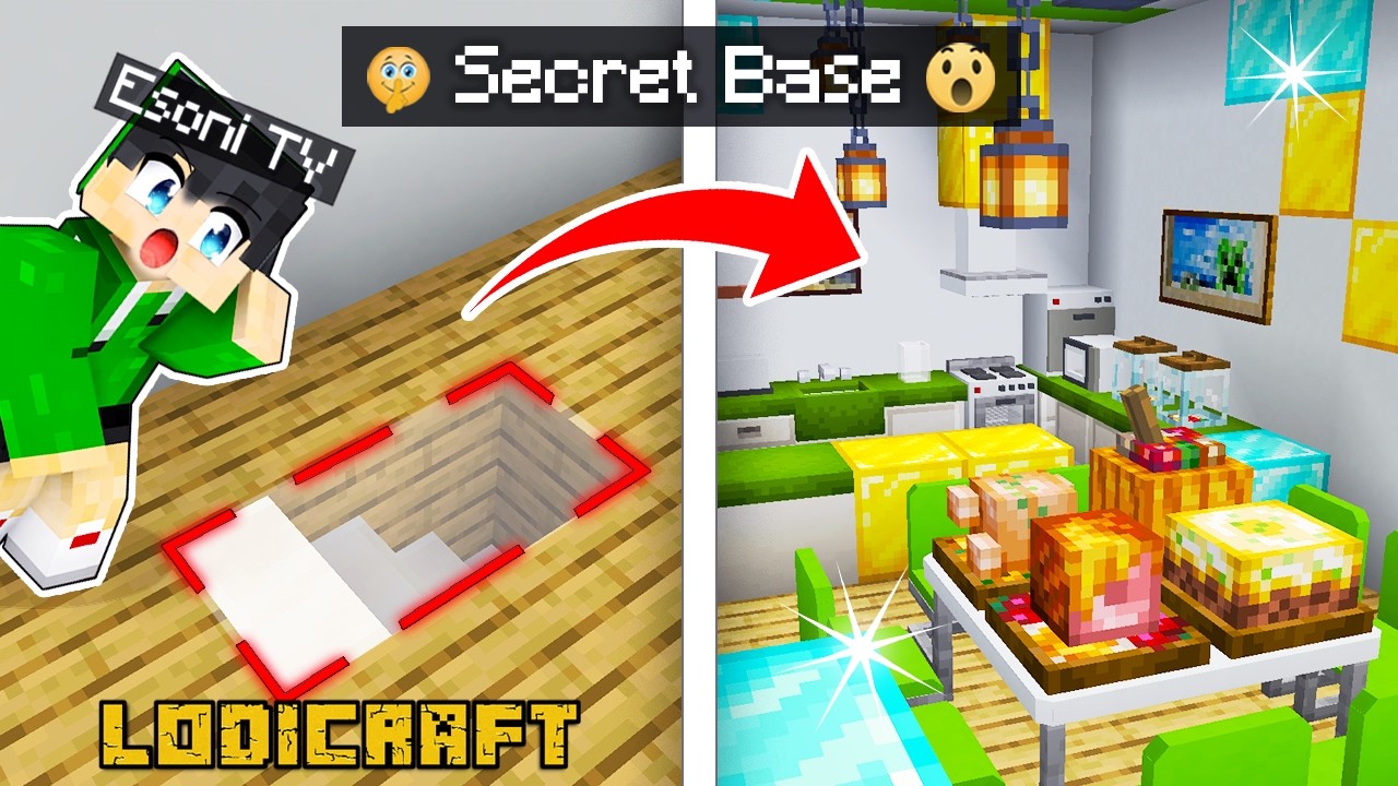 Esoni Built a SECRET BASE in LODI Island Minecraft (Tagalog ...