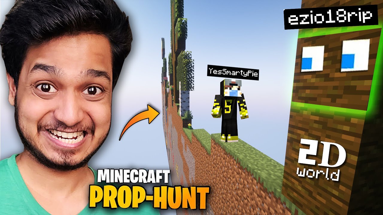 Funniest Prop Hunt on 2D World ft.@YesSmartyPie @DREAMBOYYT (Minecraft ...