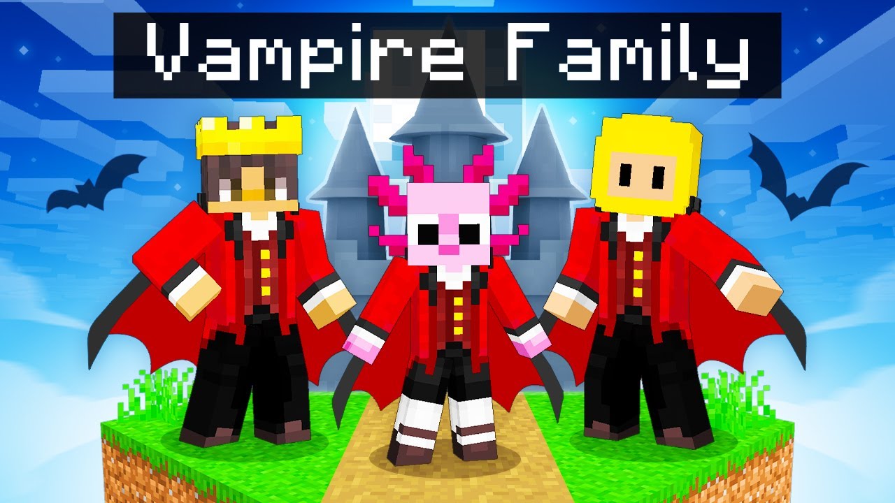 Having a VAMPIRE FAMILY in Minecraft - Minecraft videos