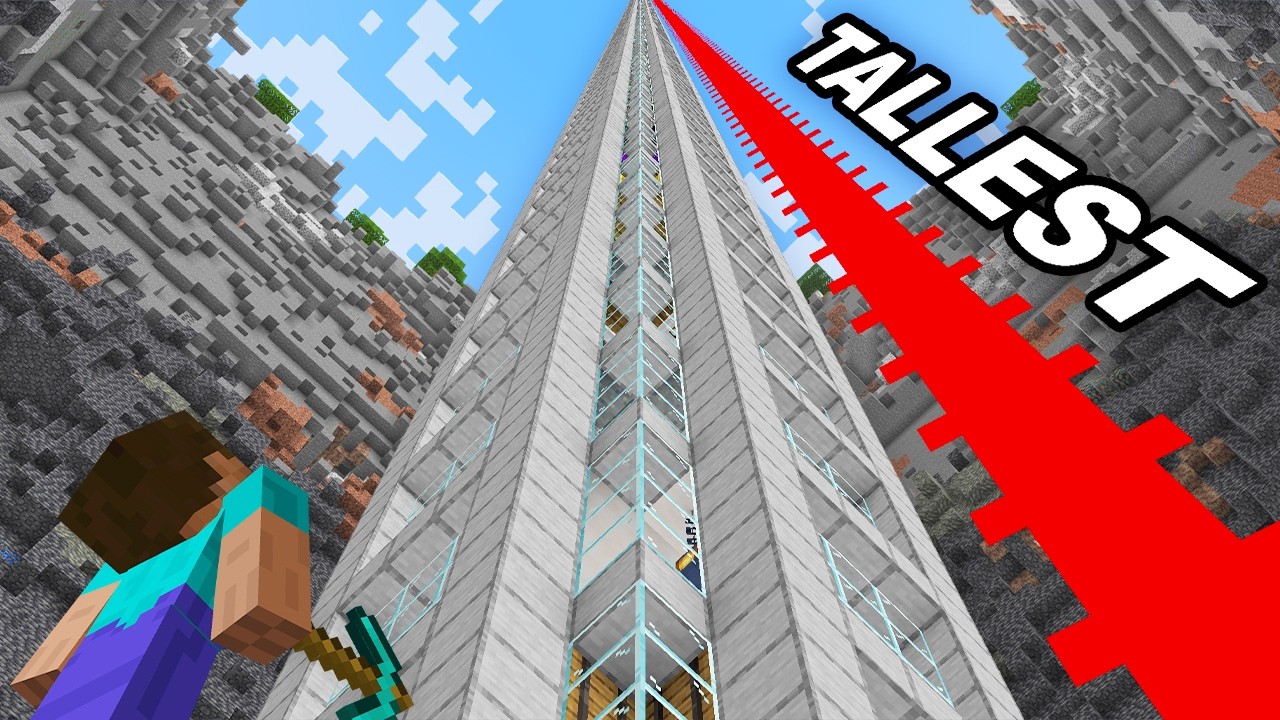 I Built The Worlds Tallest Minecraft Base - Minecraft videos