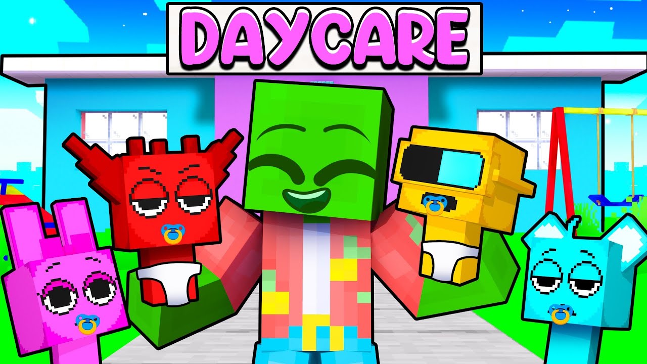 I Built a SPRUNKI DAYCARE in Minecraft! - Minecraft videos