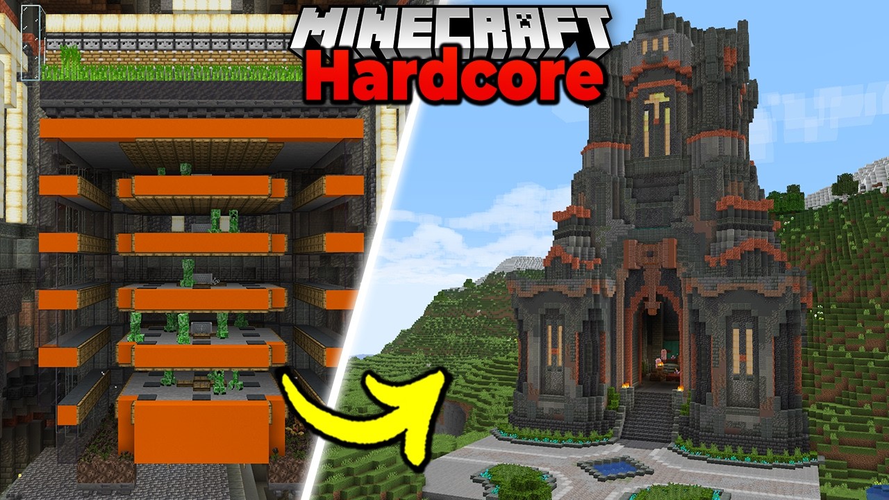 I Built an Auto FIREWORK ROCKET Factory in Hardcore Minecraft 1.21 ...