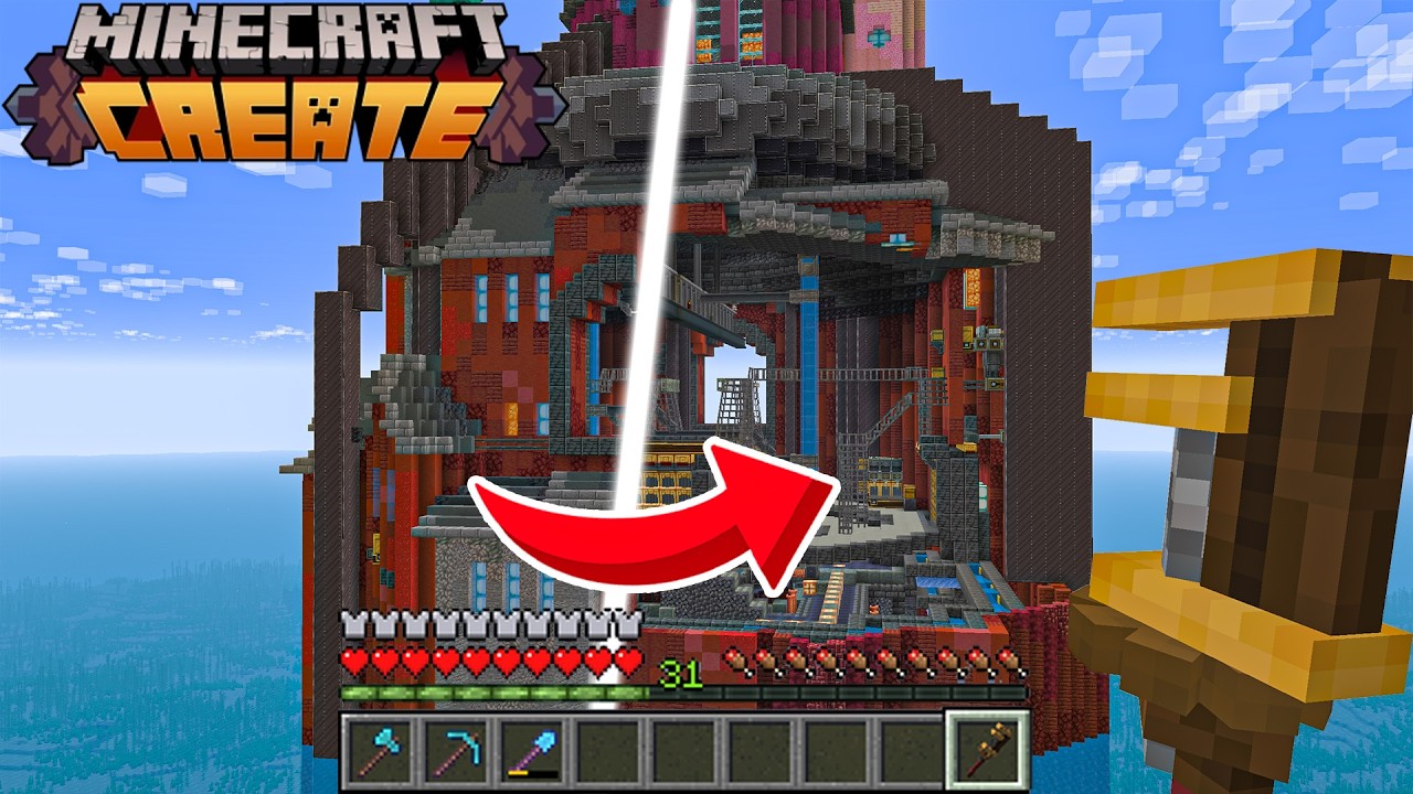 I Built the ULTIMATE CREATE Workshop in Minecraft Survival - Minecraft ...