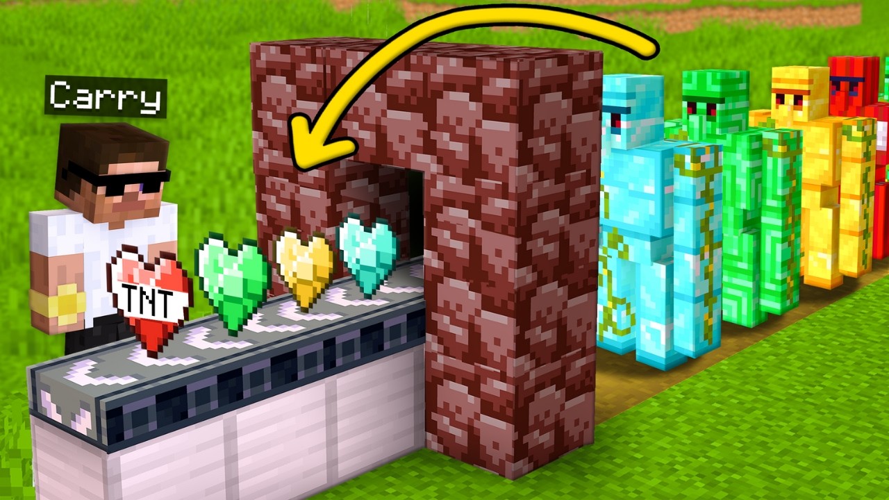 I Created An Custom Heart Golem Factory in Minecraft!!! - Minecraft videos