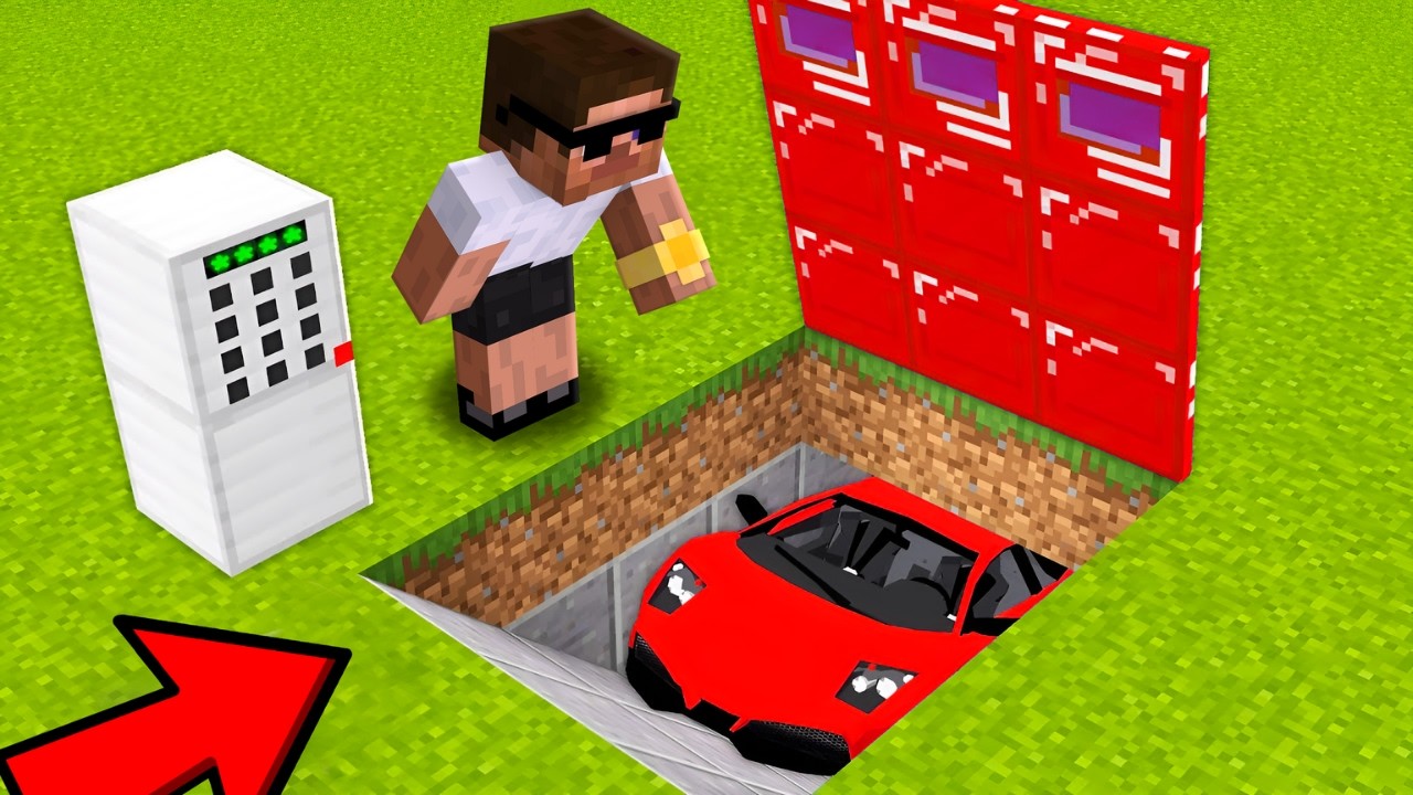 I Made a Hidden Base for Supercar in Minecraft.. - Minecraft videos