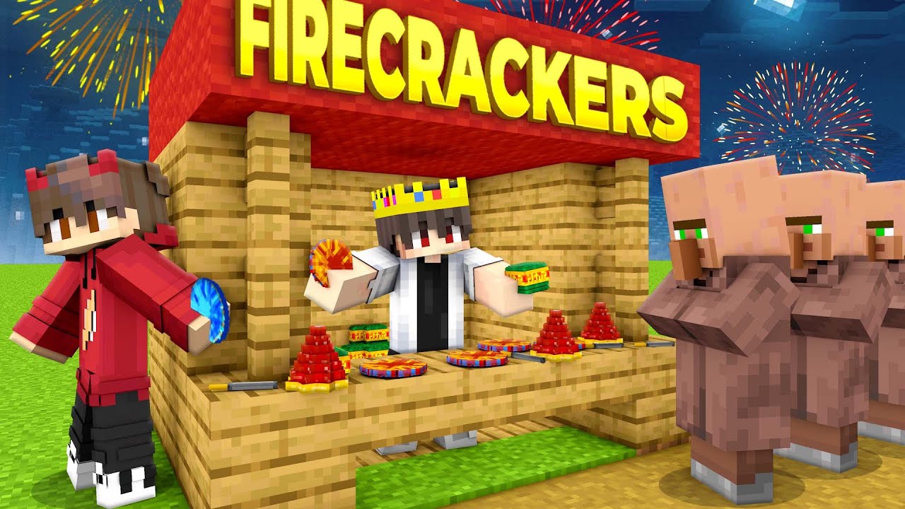 I Opened a FIRECRACKER Store for Diwali in Minecraft! - Minecraft videos