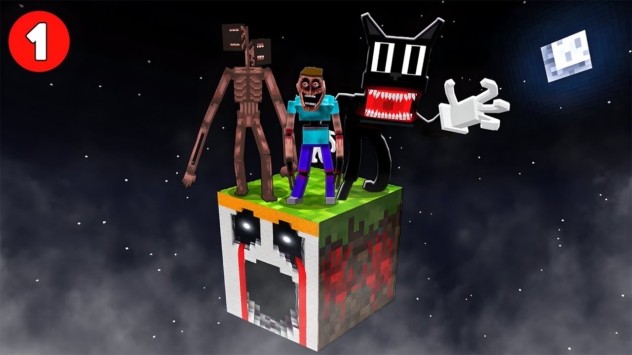 I Survived Most TERRIFYING CREATURE In Minecraft Horror ONE BLOCK ...