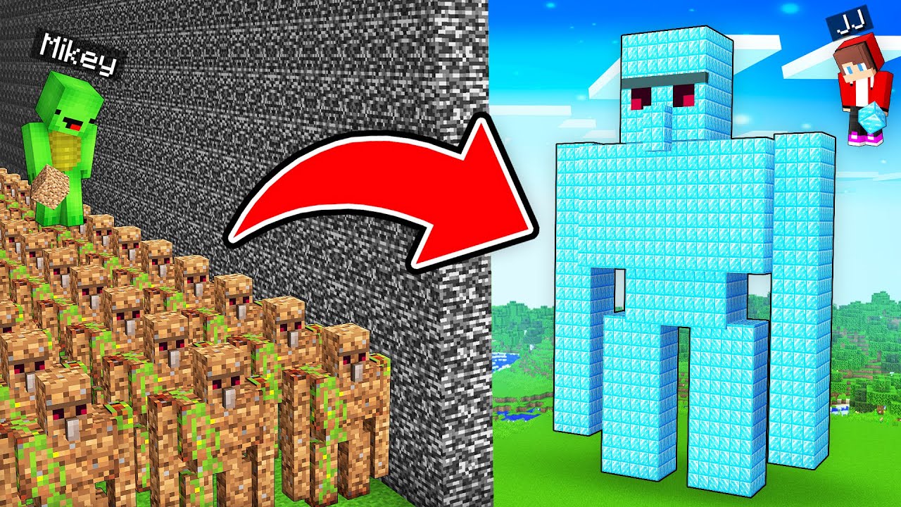 JJ and Mikey: POOR vs RICH Mob Build Battle in Minecraft - Maizen - Minecraft videos