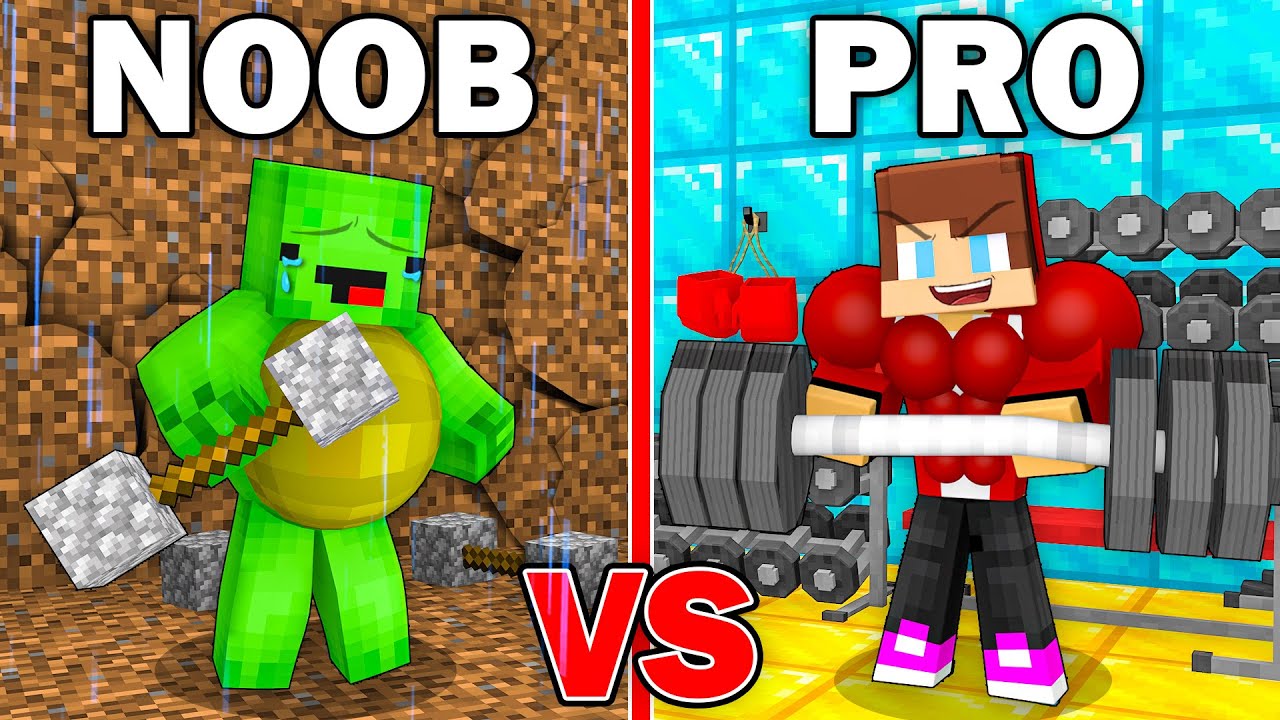 Mikey NOOB vs JJ PRO Gym Survival Battle in Minecraft (Maizen) - Minecraft videos