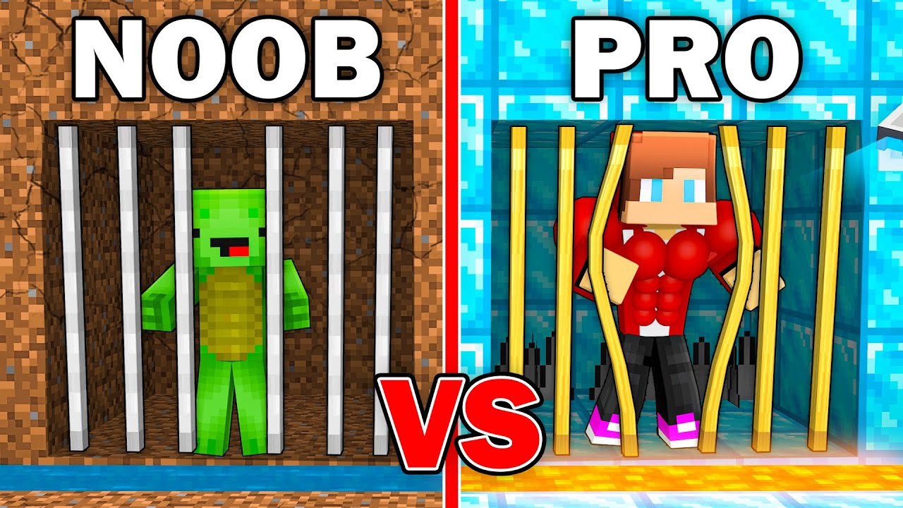 Mikey NOOB vs JJ PRO Prison Survival Battle in Minecraft (Maizen) - Minecraft videos