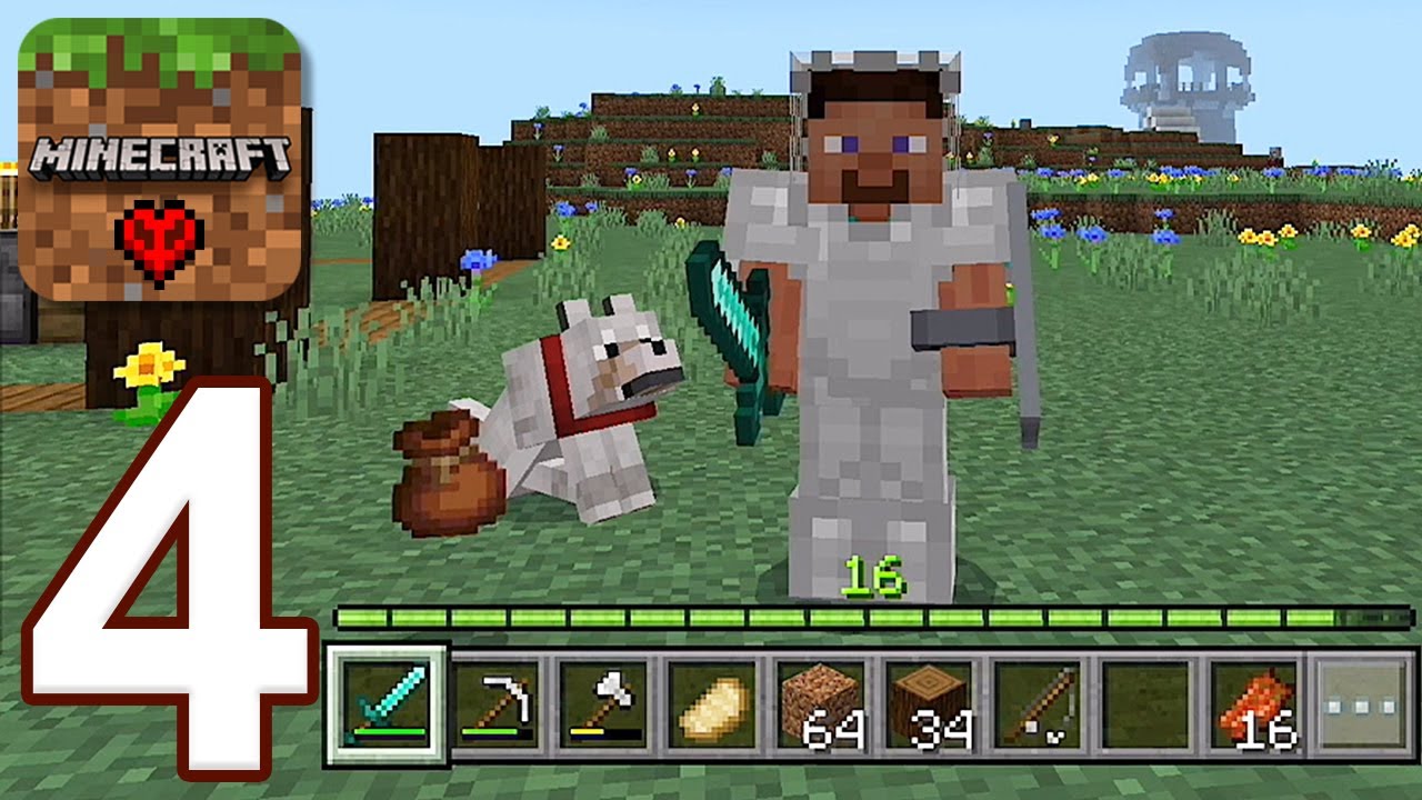 Minecraft Bedrock Hardcore - Gameplay Walkthrough Part 4 - New Item Bundle (iOS, Android ...