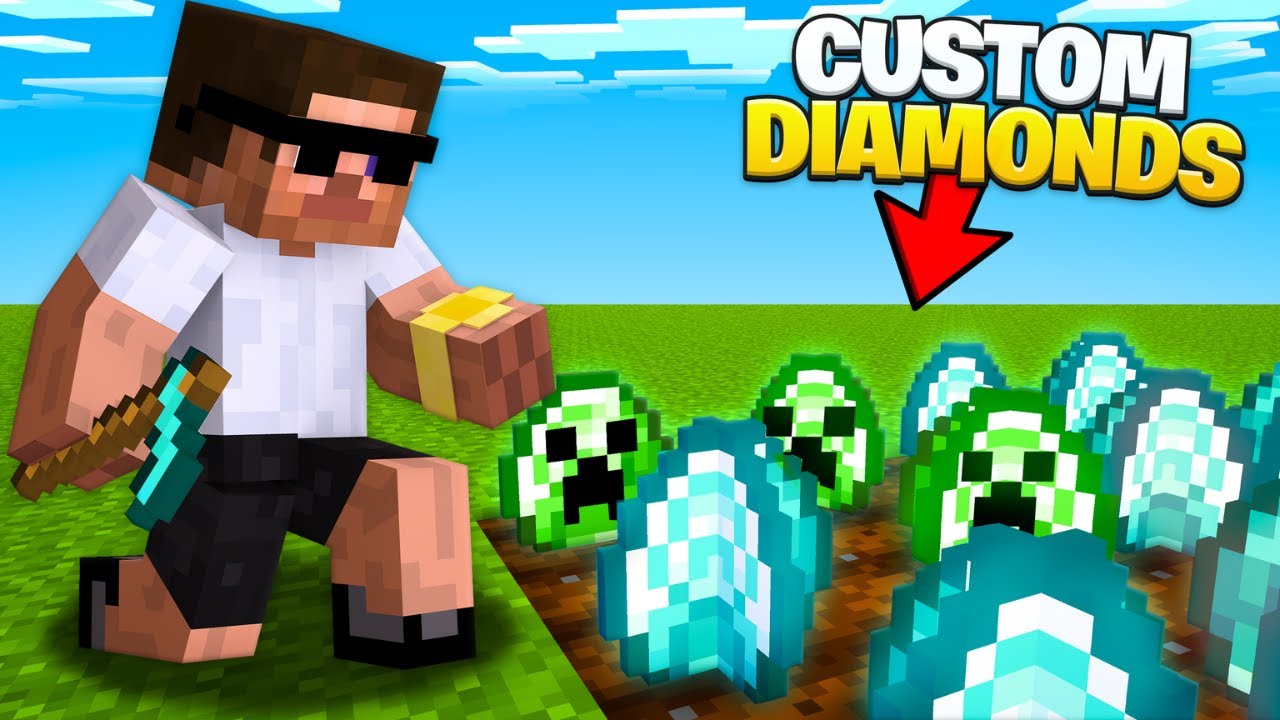 Minecraft But I Can Plant Rare Custom Diamonds ! - Minecraft videos