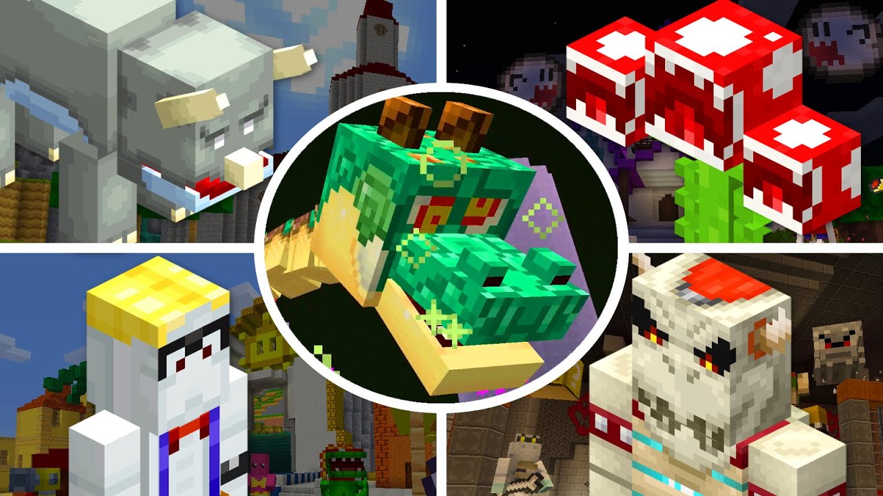 Minecraft: Super Mario Mash-up - All Bosses - Minecraft videos