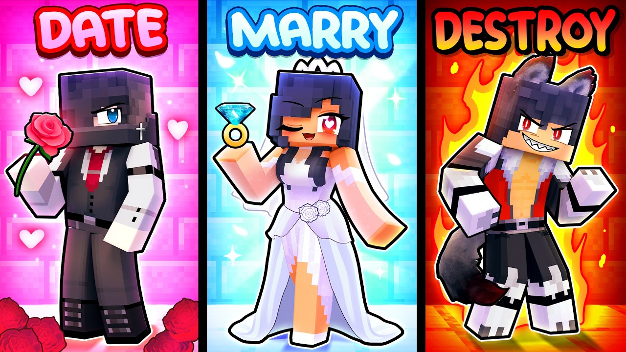 Minecraft but DATE MARRY DESTROY! - Minecraft videos