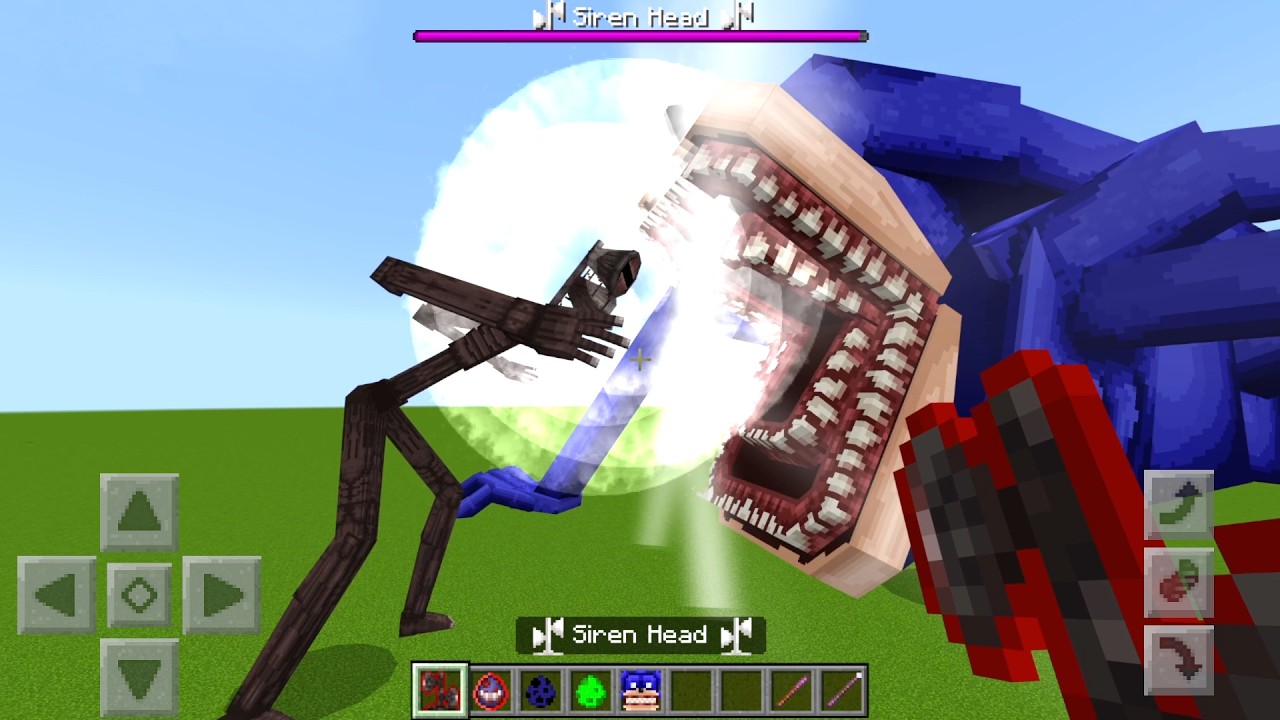 NEW Shin Sonic vs Siren Head Mod ADDON UPDATE in MINECRAFT PE ...