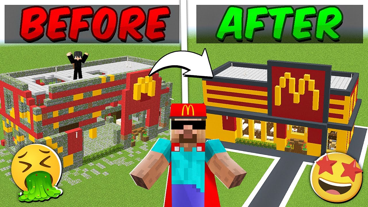 NOOB vs PRO: I REBUILT BROKEN BUILDS IN MINECRAFT - Minecraft videos