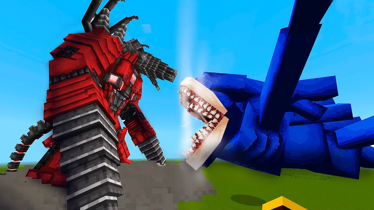 Shin Sonic vs Titan Drillman! in Minecraft! - Minecraft videos