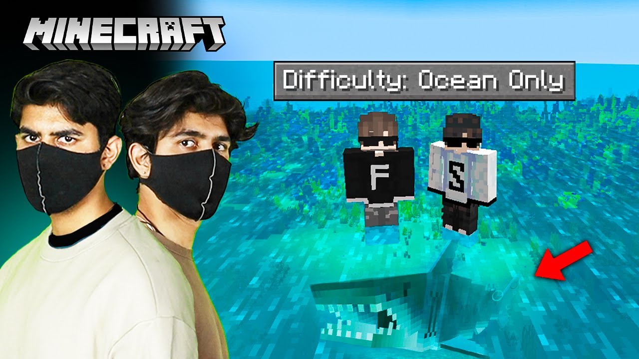 Surviving a Week in a Deadly OCEAN - MINECRAFT - Minecraft videos