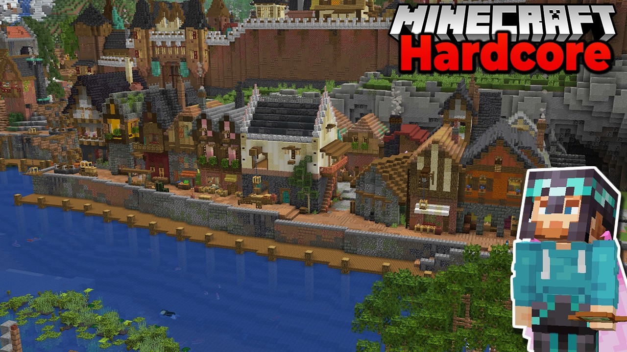 Transforming my Minecraft City Harbor in Hardcore 1.21 Survival ...