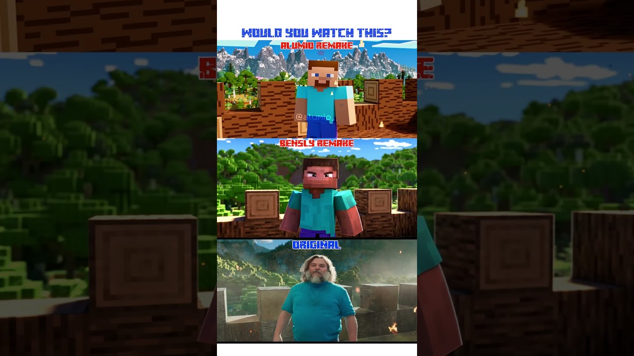 Which remake would you watch? Minecraft Movie Animated Remake ...