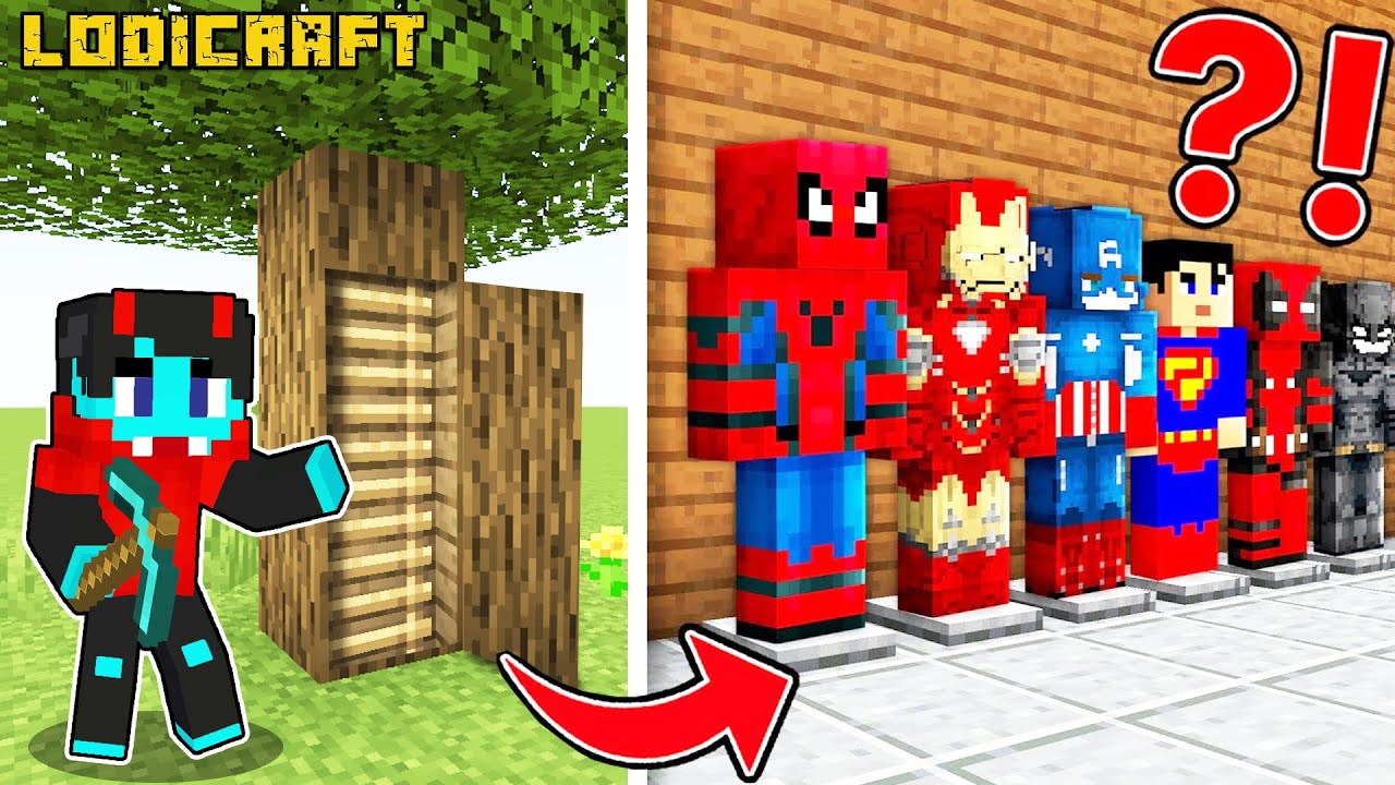 i Built a SUPERHERO Secret Base in Minecraft! - Minecraft videos