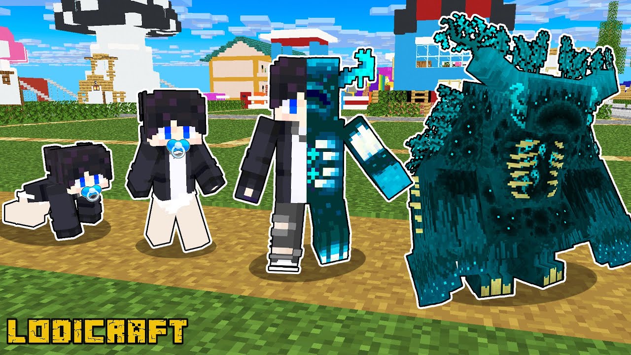 BIRTH to MUTANT WARDEN in Minecraft ( Tagalog ) - Minecraft videos