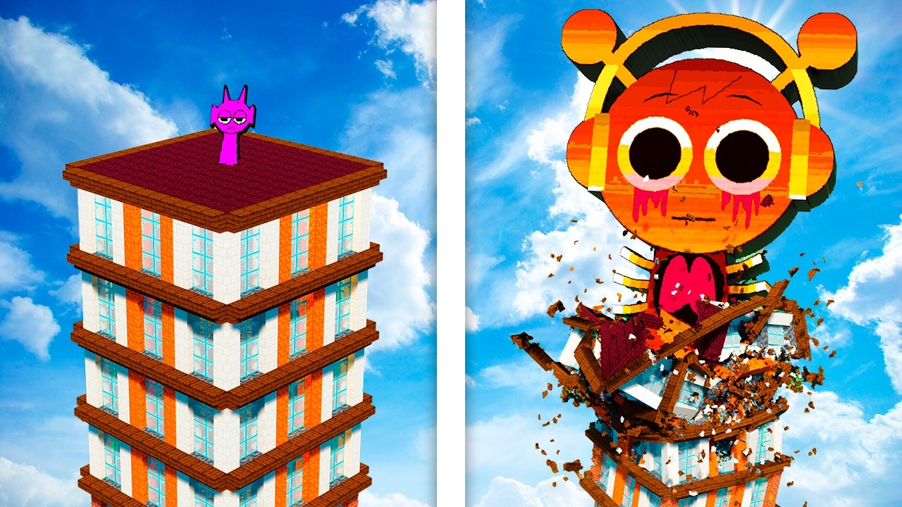 Big & Small SPRUNKI PHASE 1-2 vs Dynamic MINECRAFT Building - Minecraft ...