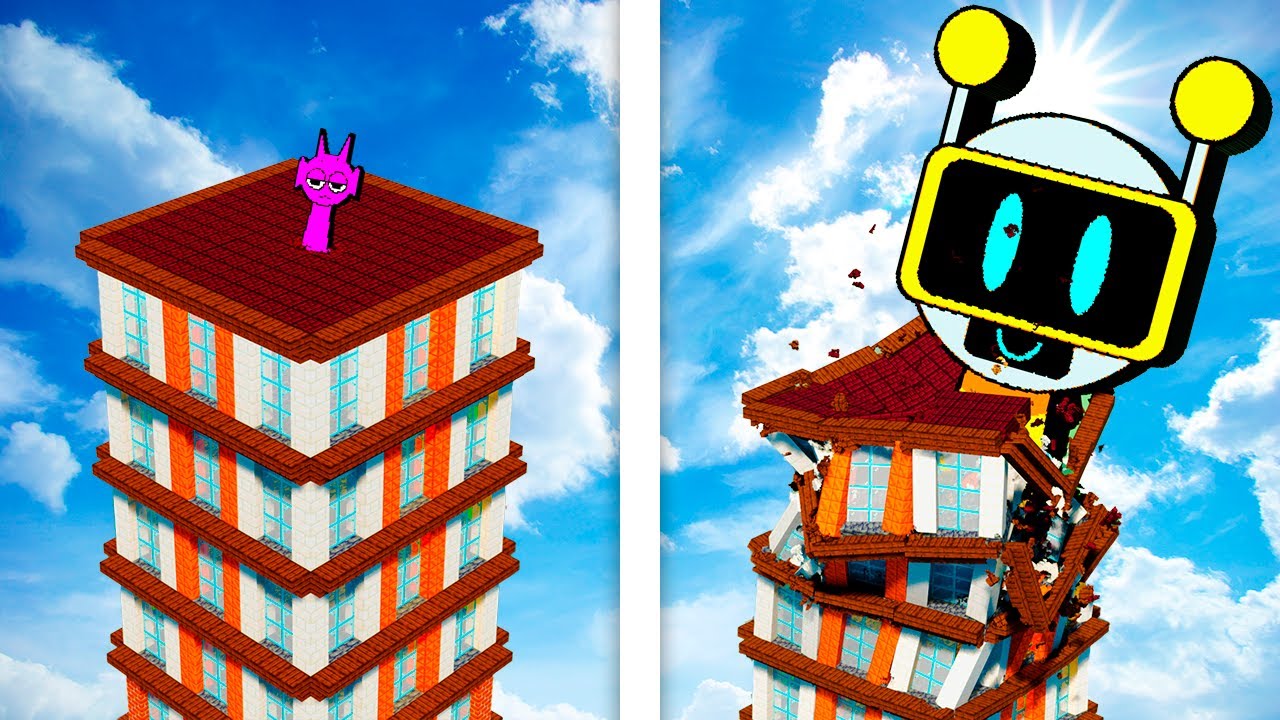 Big & Small SPRUNKI vs Dynamic MINECRAFT Building - Minecraft videos