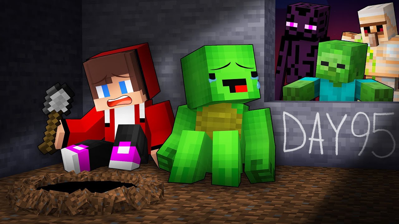 Can Mikey and JJ Escape the MOB PRISON in Minecraft? (Maizen) - Minecraft videos