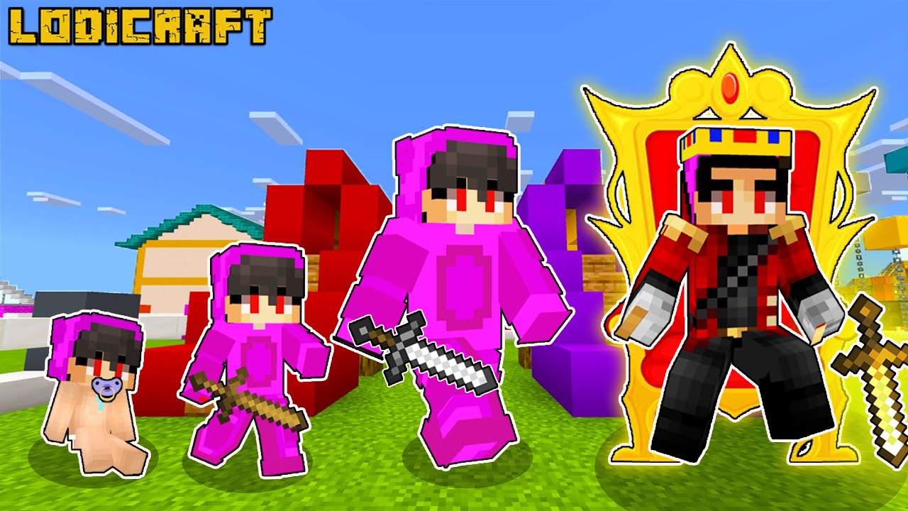 From BIRTH to ROYAL KING in Minecraft! - Minecraft videos