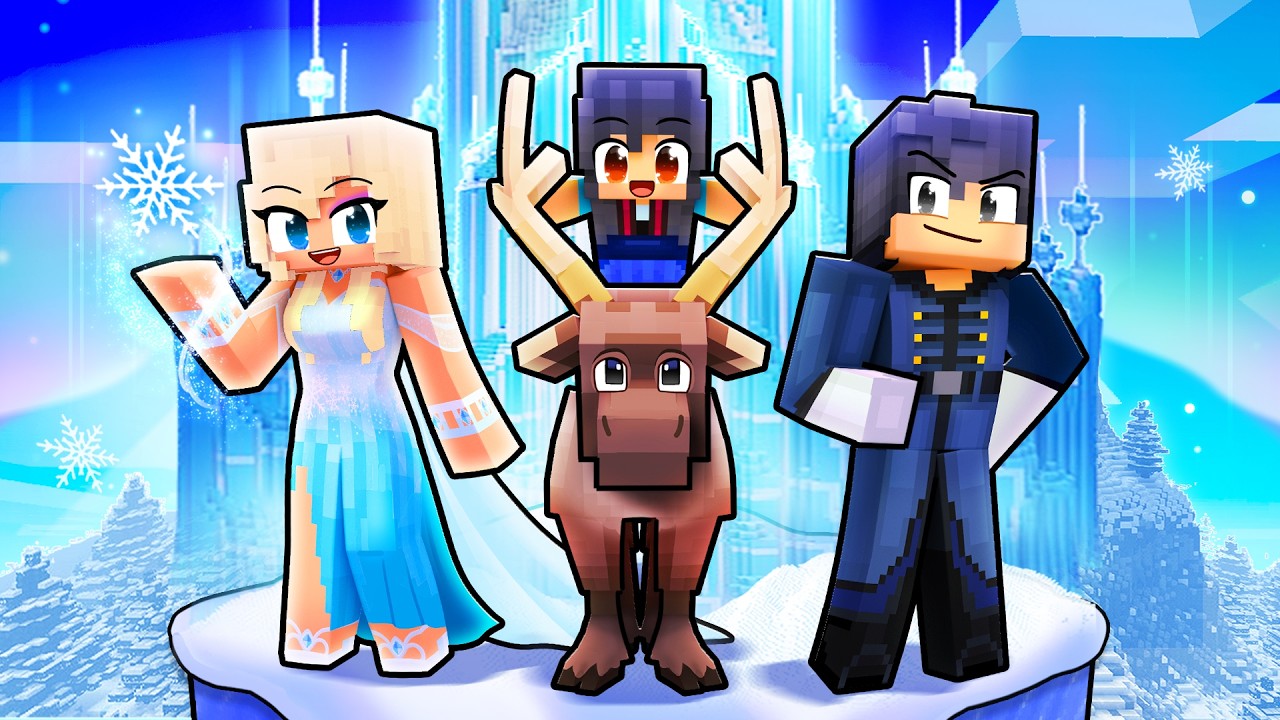 Having a FROZEN FAMILY in Minecraft! - Minecraft videos