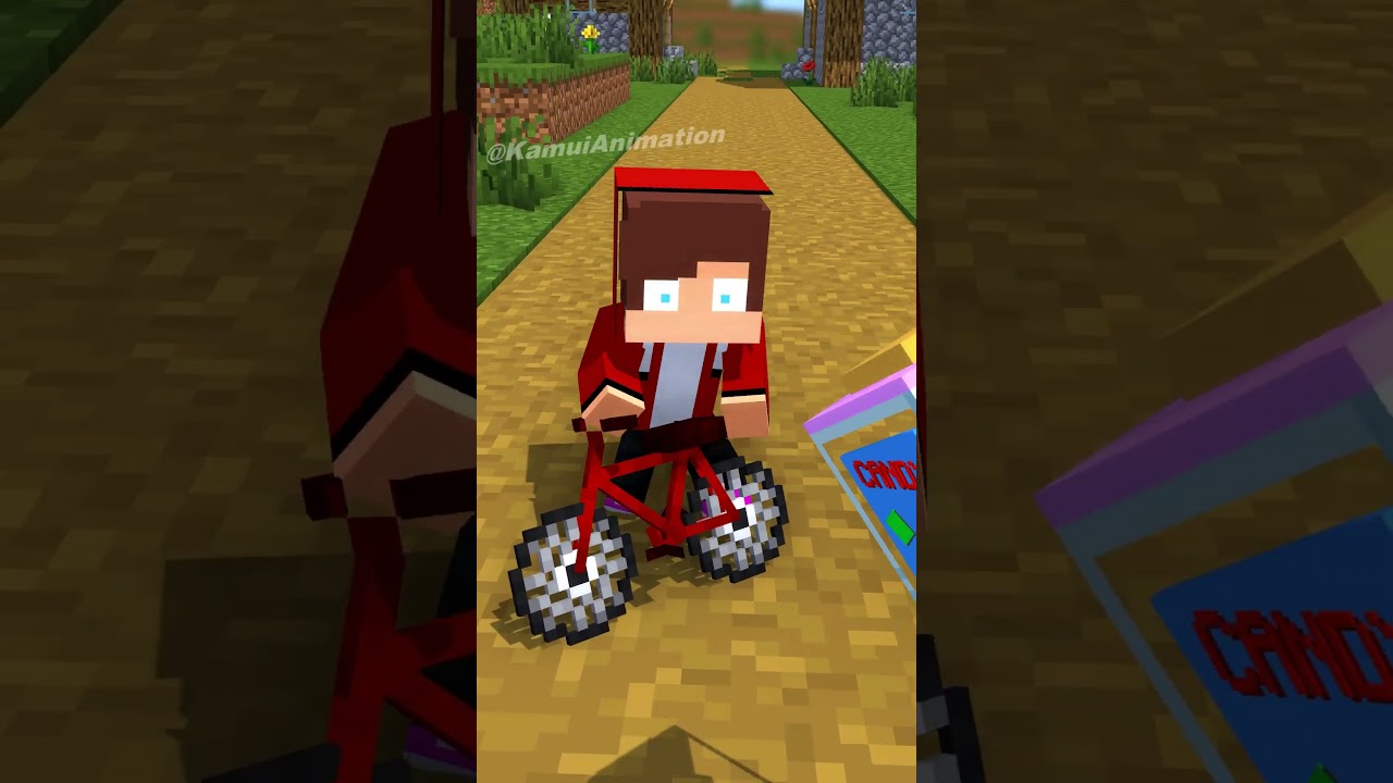Hey JJ want some candy? - MAIZEN Minecraft Animation #shorts ...