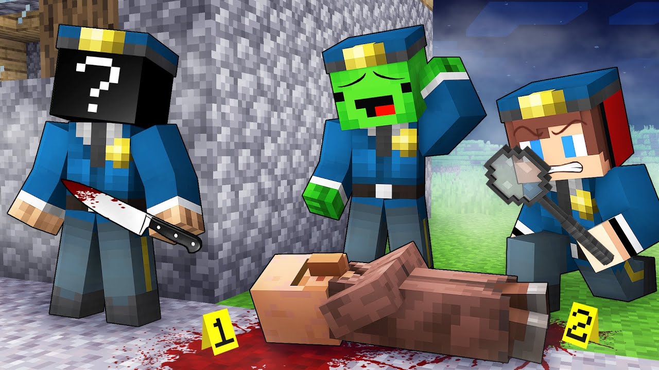How Mikey and JJ Investigate as Police in Minecraft (Maizen) - Minecraft videos