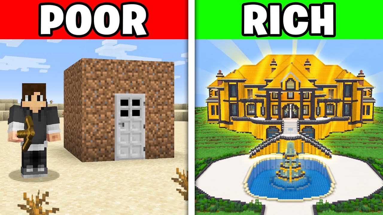 How POOR vs RICH Play Minecraft - Minecraft videos