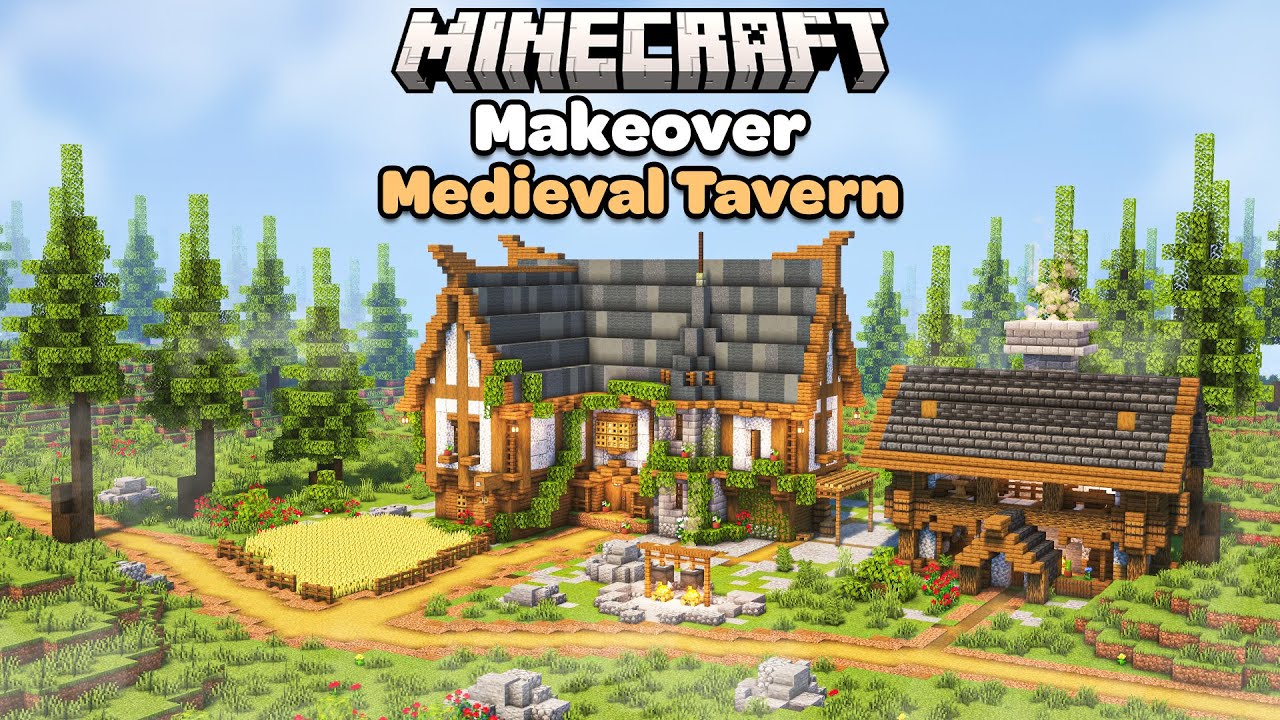 I Built a Medieval Tavern in Minecraft Makeover - Minecraft videos