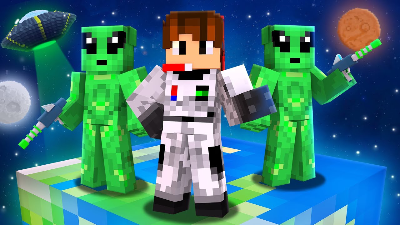 I Got trapped on ONE SPACE BLOCK in minecraft... - Minecraft videos