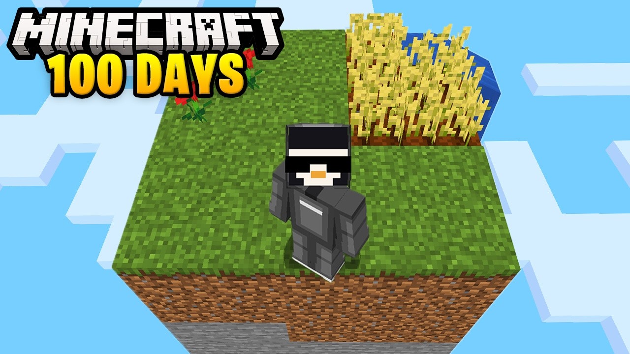 I Survived 100 Days on ONE CHUNK in Minecraft - Minecraft videos