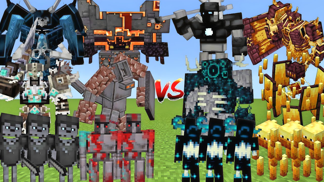 IMMORTAL & NETHERITE ALLIANCE Vs WARDEN & BLAZE ALLIANCE MOB BATTLE IN ...