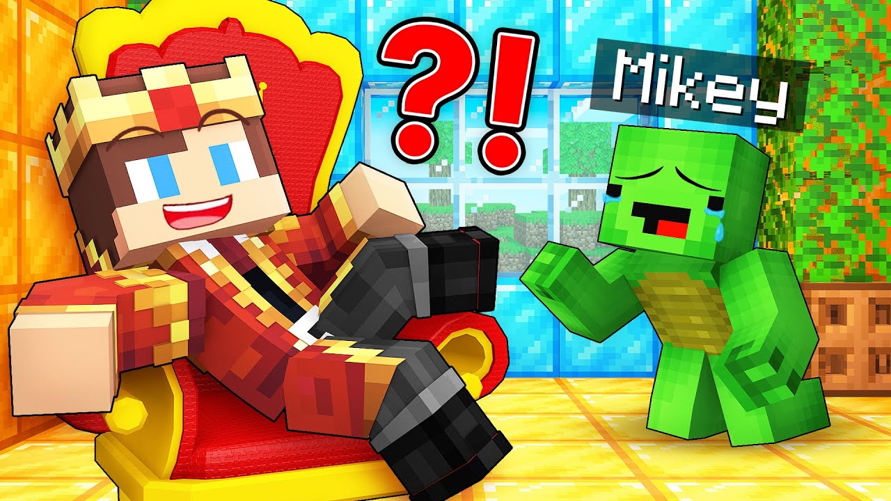 JJ Became a King to Troll Mikey in Minecraft (Maizen) - Minecraft videos