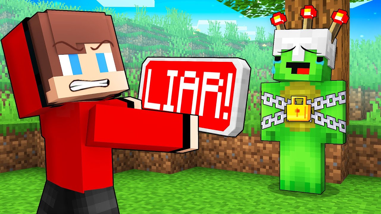 JJ Use Lie Detector To Troll Mikey in Minecraft (Maizen) - Minecraft videos