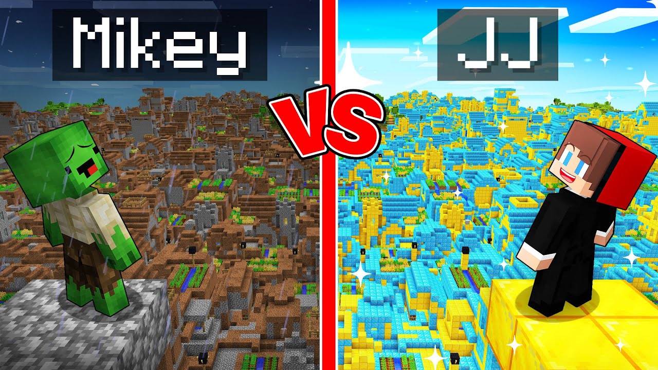 JJ and Mikey: POOR vs RICH Endless Village in Minecraft - Maizen - Minecraft videos