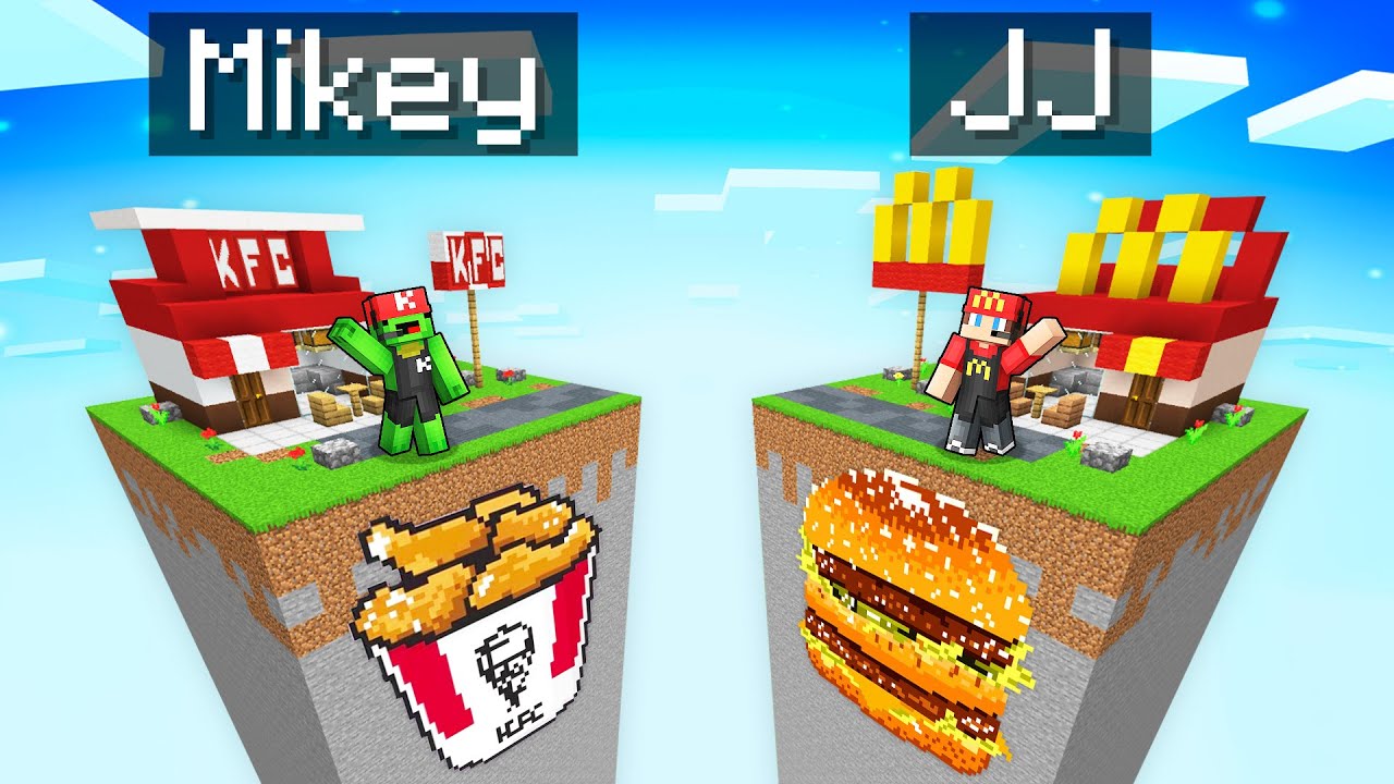 JJ's MCDONALDS Bridge vs Mikey's KFC Bridge Survive Battle in Minecraft ...